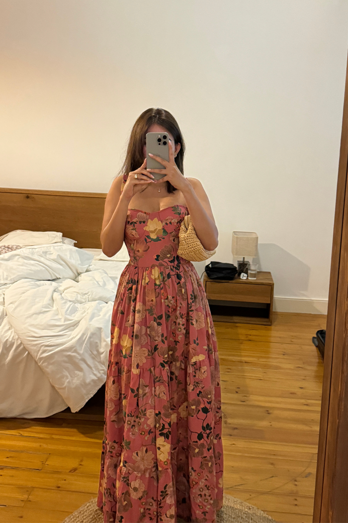 Oliver Red Bustier Maxi Sundress