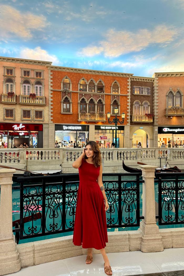 Florence Red Midi Sundress
